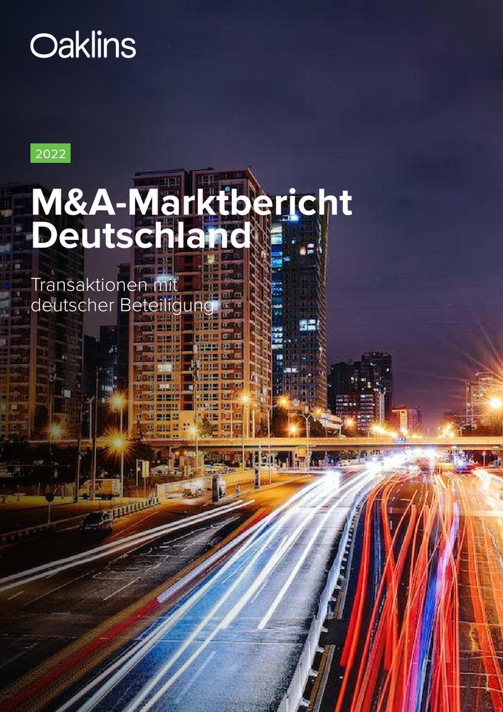 Oaklins Germany M&A-Marktbericht 2022 | Oaklins Germany: M&A-Beratung für mittelständische ...